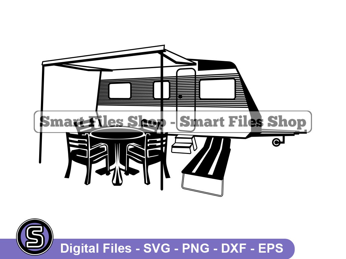 Camper Svg Trailer Svg Caravan Svg Camping Svg Camper Dxf - Etsy