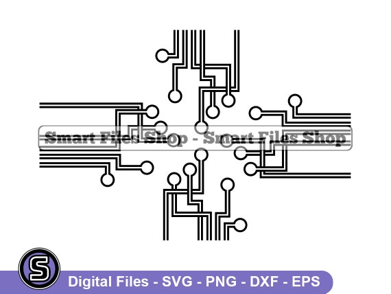Computer Chip Design 2 Svg Chip SVG Chip Dxf Chip Png | Etsy