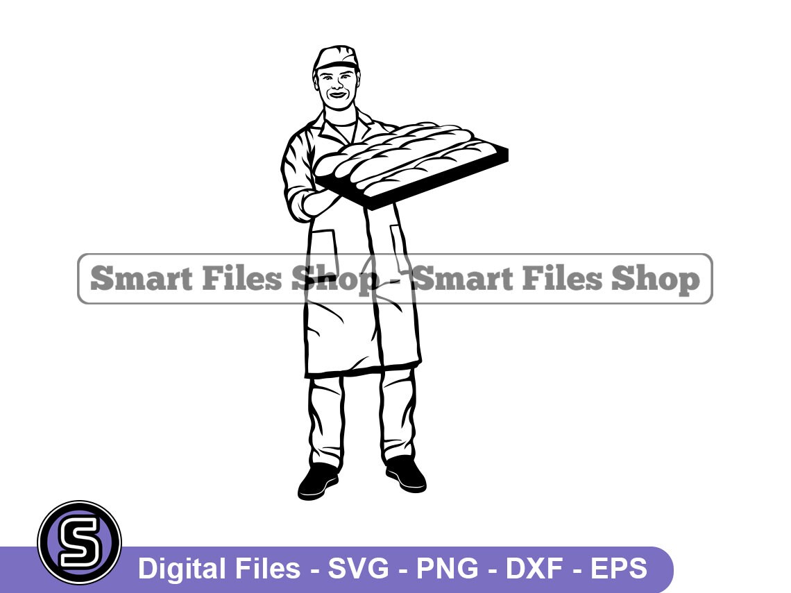 Baker Svg Bakery Svg Bakery Dxf Bakery Png Bakery Clipart | Etsy UK