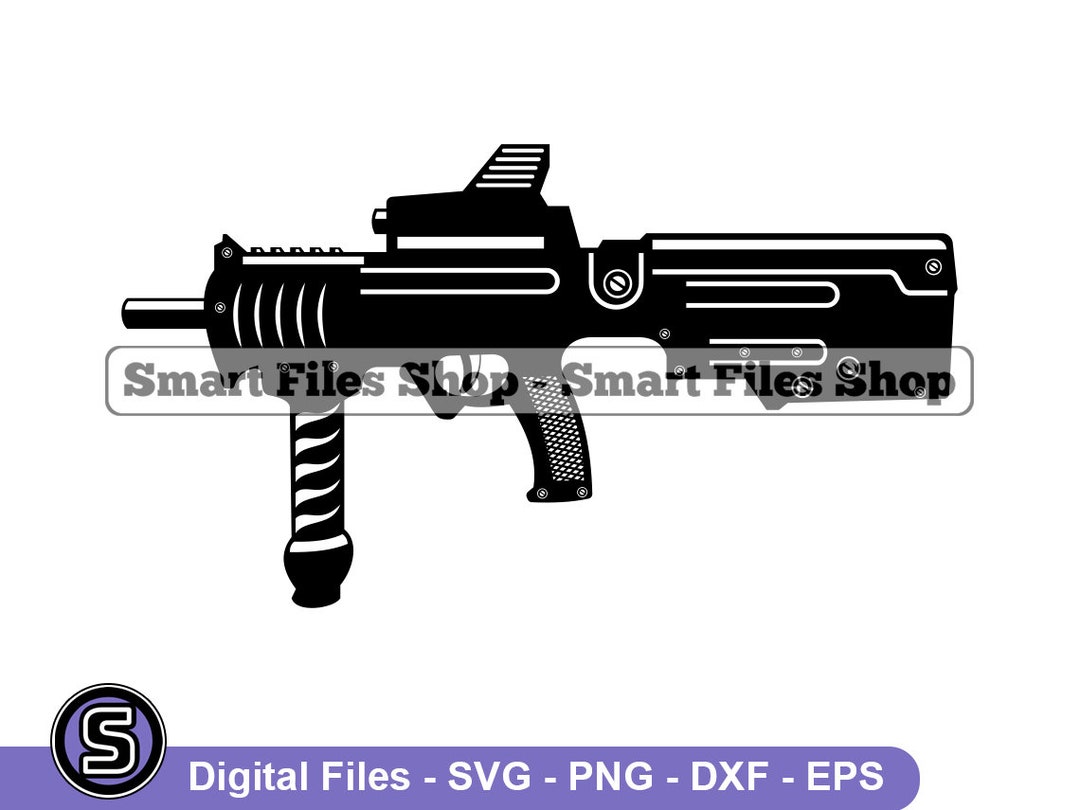 Modern Rifle 2 Svg, Rifle Svg, Gun Svg, Military Svg, Army Svg, Rifle ...