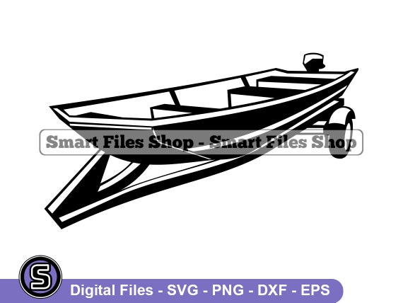 Jon Boat on Trailer Svg Jon Boat Svg MotorBoot Svg Boot - Etsy Schweiz
