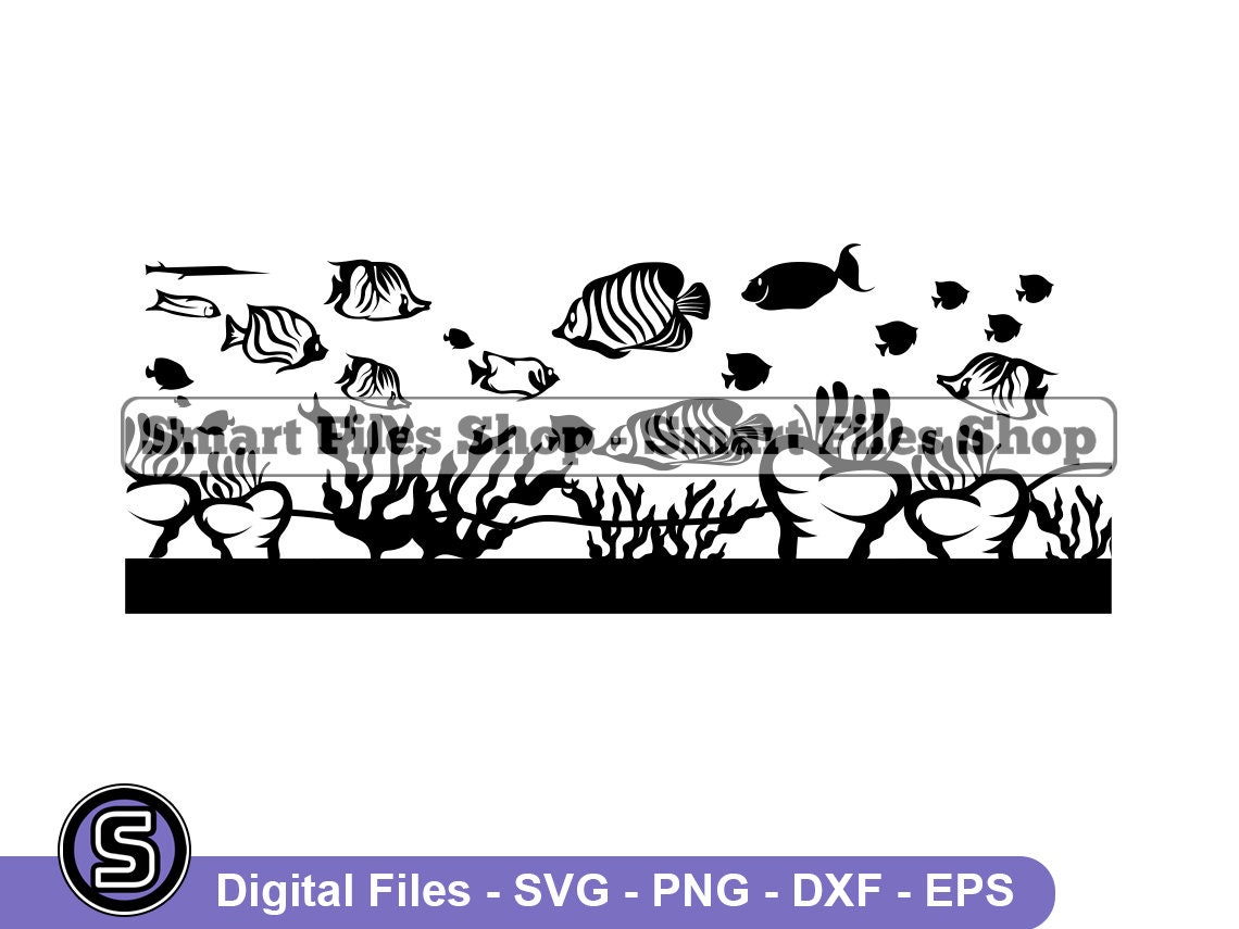 Sea Creatures 3 SVG Ocean Creatures Svg Fish SVG Nautical - Etsy