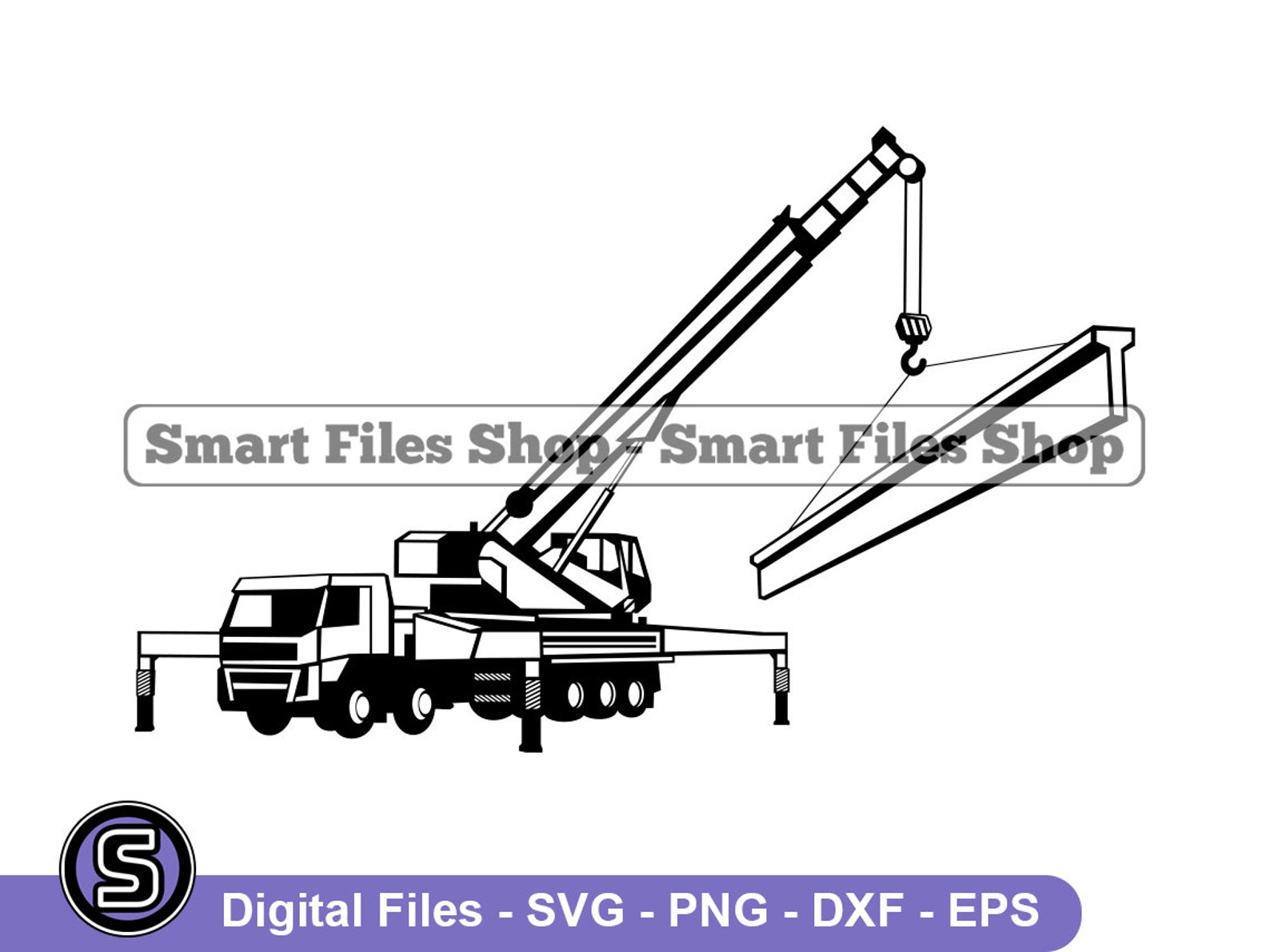 Mobile Crane 3 Svg Crane Svg Heavy Equipment Svg Mobile - Etsy