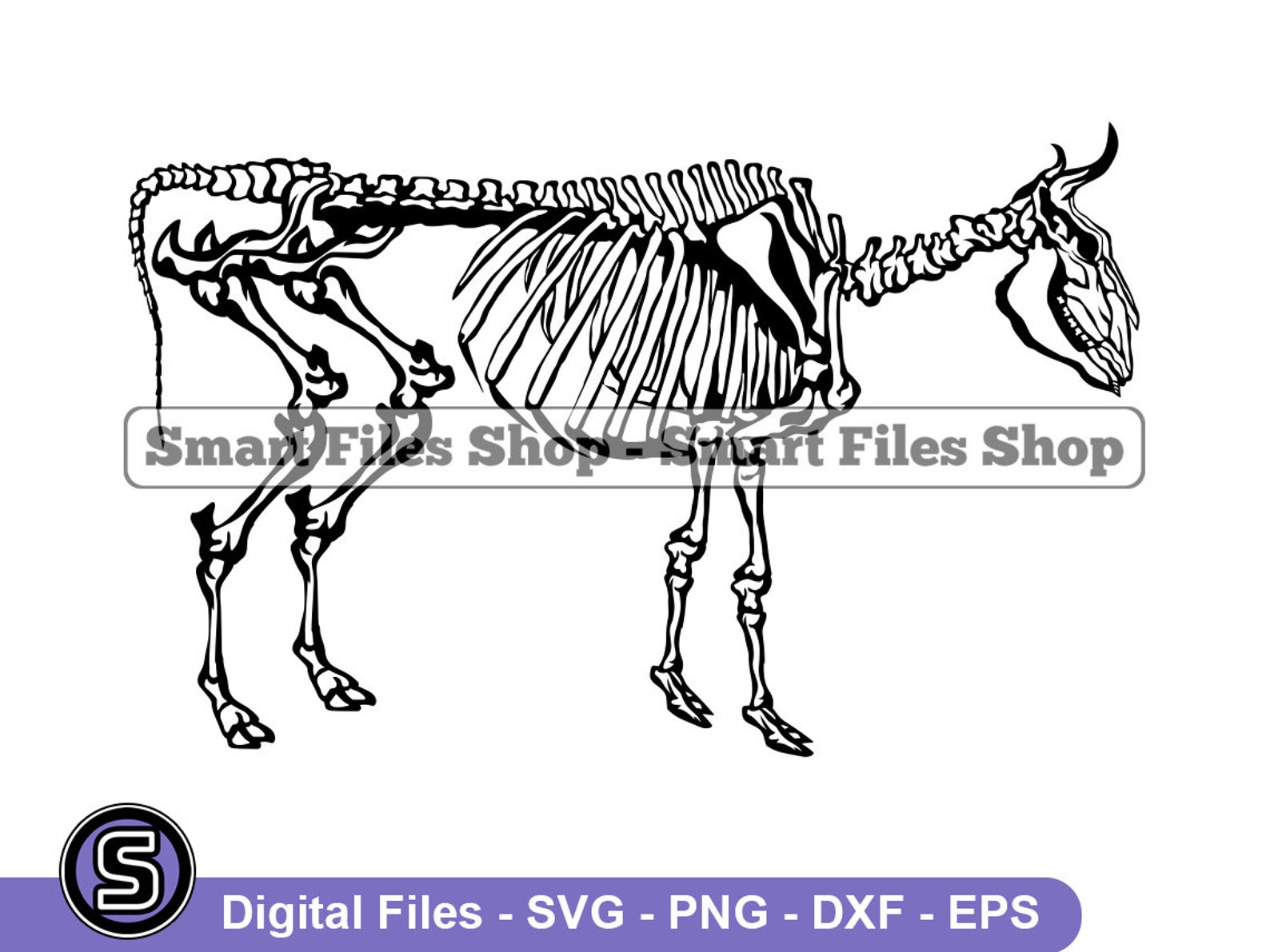 Cow Skeleton SVG, Cow Svg, Cattle Svg, Farm Animals Svg, Cow Dxf, Cow ...