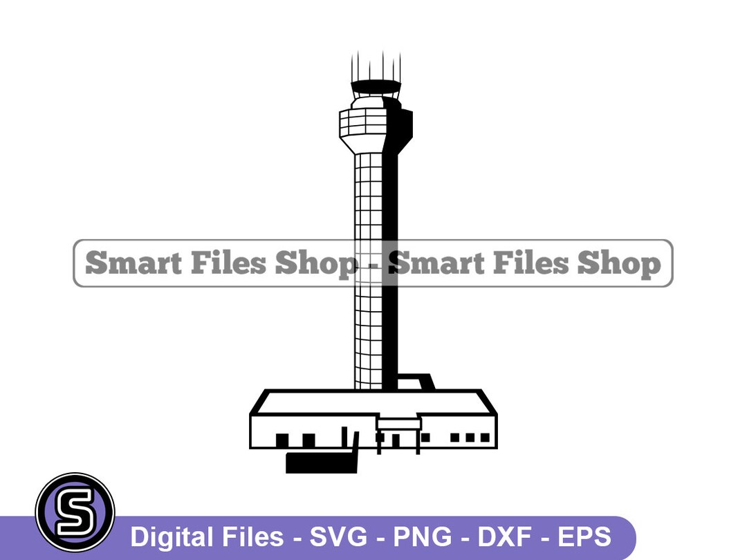 Airport Control Tower Svg, Airport Svg, Travel Svg, Airport Dxf ...