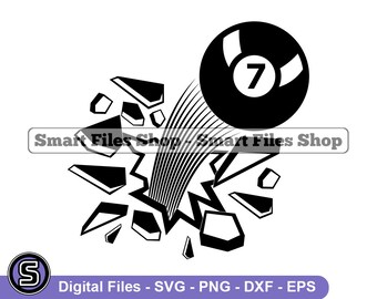 Smashing Billiards Logo Svg - Etsy
