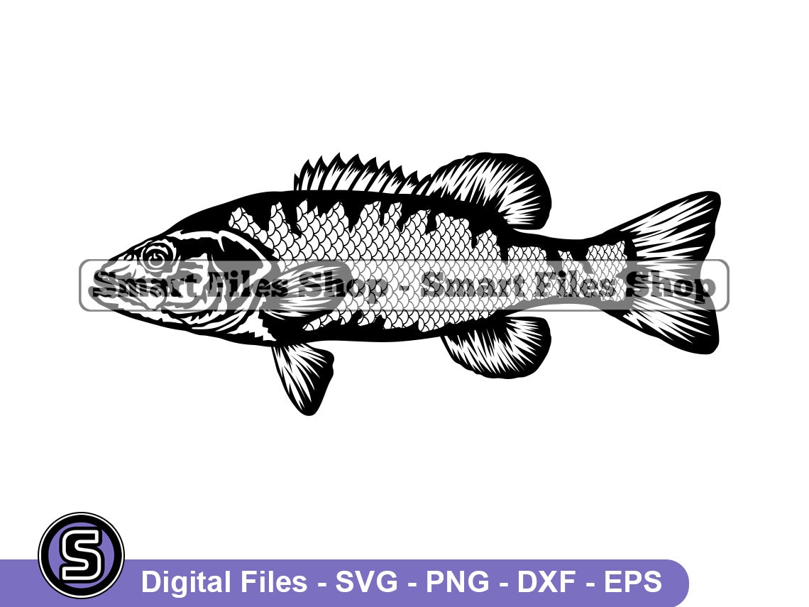 Smallmouth Bass Svg Fish Svg Fishing Svg Fishing Dxf | Etsy
