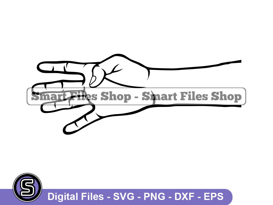 Hand Count Four Svg, Hand Count 4 Svg, Hand Svg, Fingers Svg, Four Dxf ...
