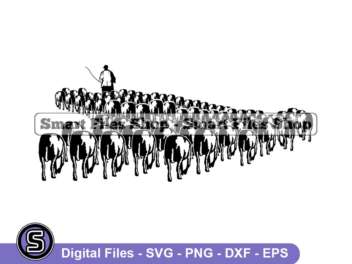 Shepherd Svg Sheep Svg Farm Animals Svg Shepherd Dxf | Etsy