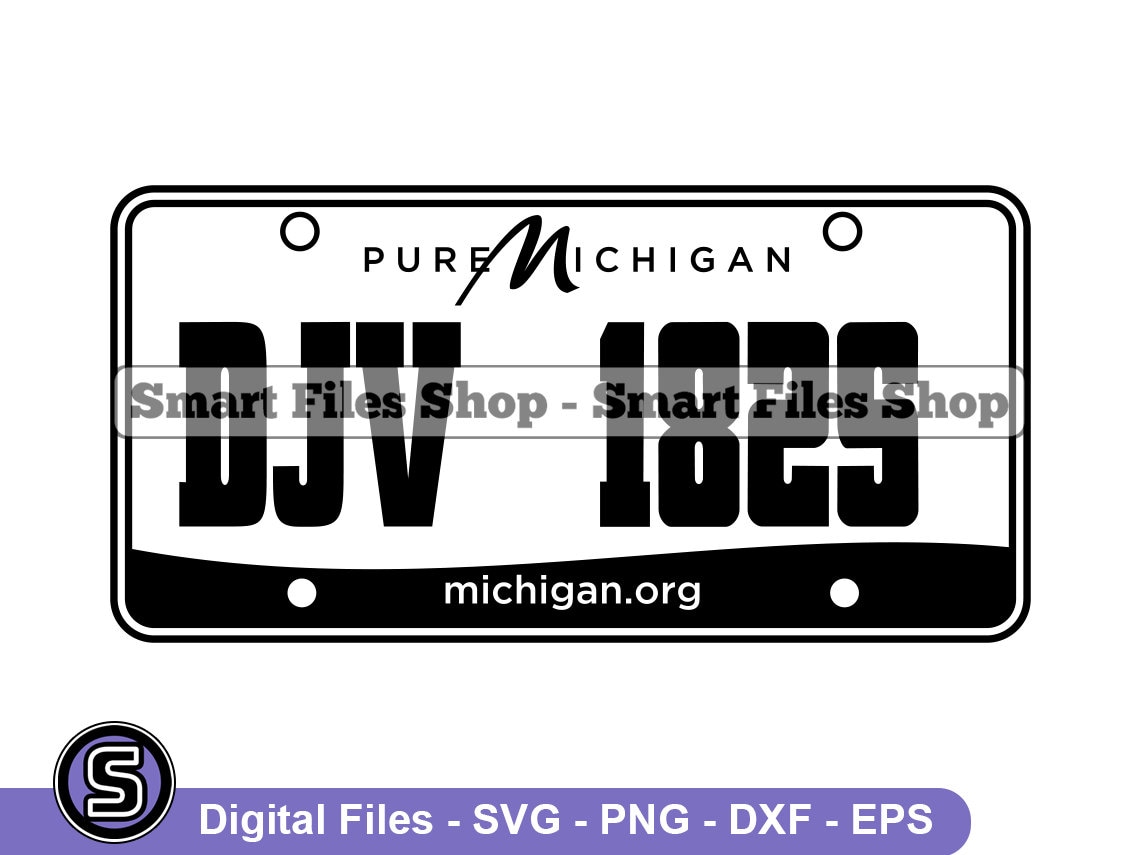 Michigan Licence Plate Svg, Michigan Svg, Driving Svg, Driver Svg ...