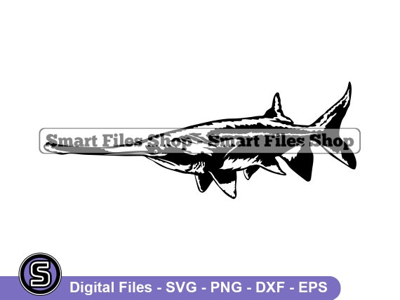 Paddlefish Svg Fish Svg Fishing Svg Fishing Dxf Fishing - Etsy
