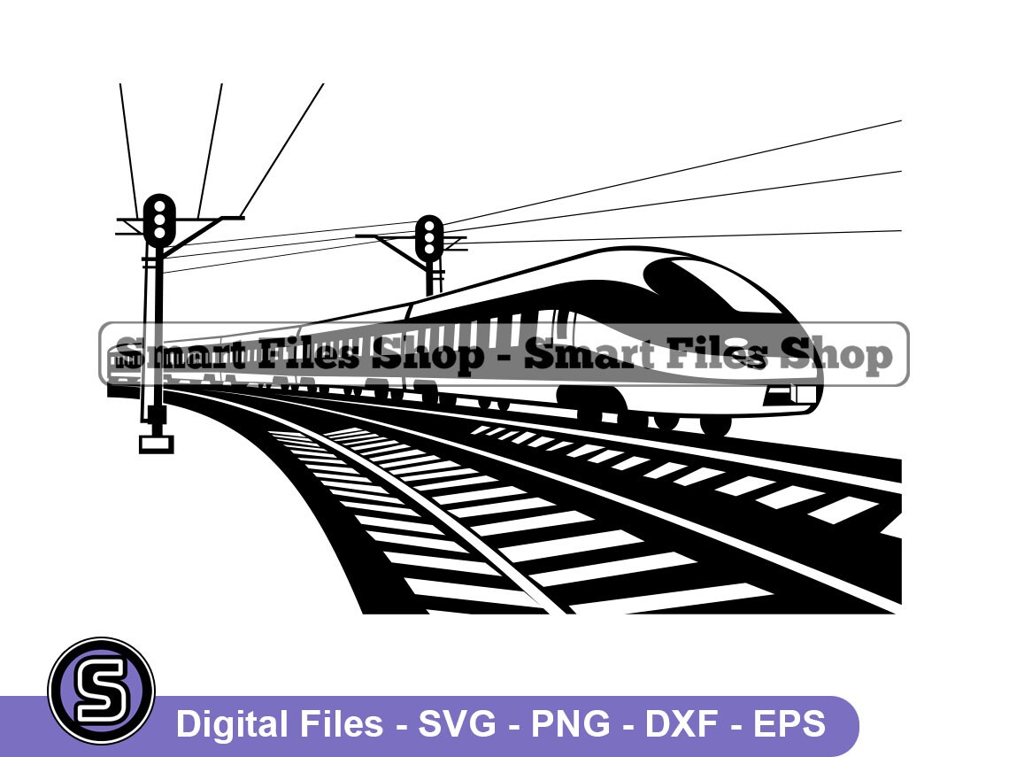High Speed Train Svg Train Svg Transportation Svg High | Etsy