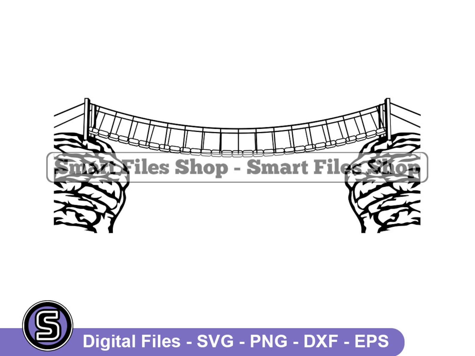 Rope Bridge Svg, Bridge Svg, Rope Bridge Dxf, Rope Bridge Png, Rope ...