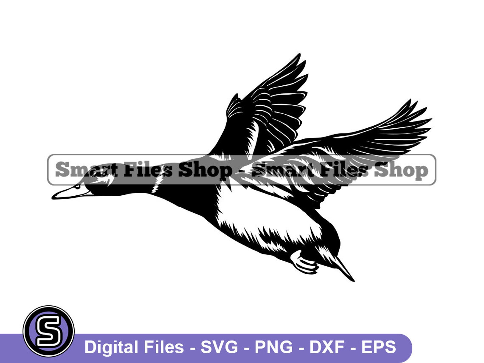 Flying Mallard Duck #2 Svg, Duck Svg, Duck Hunting Svg, Duck Dxf, Duck ...