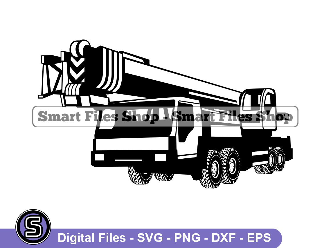 Crane Truck 4 Svg Heavy Equipment Svg Construction Svg - Etsy