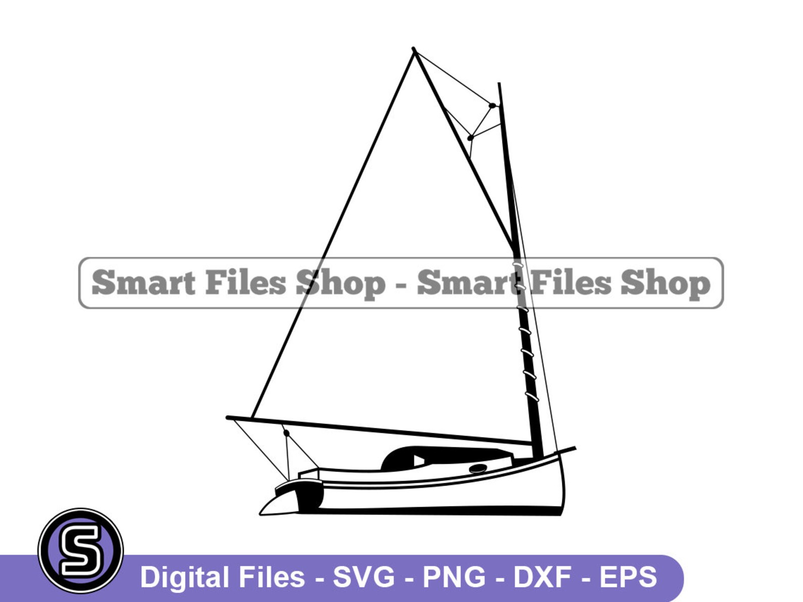 Catboat Svg, Sailing Svg, Sail Boat Svg, Nautical Svg, Catboat Dxf ...