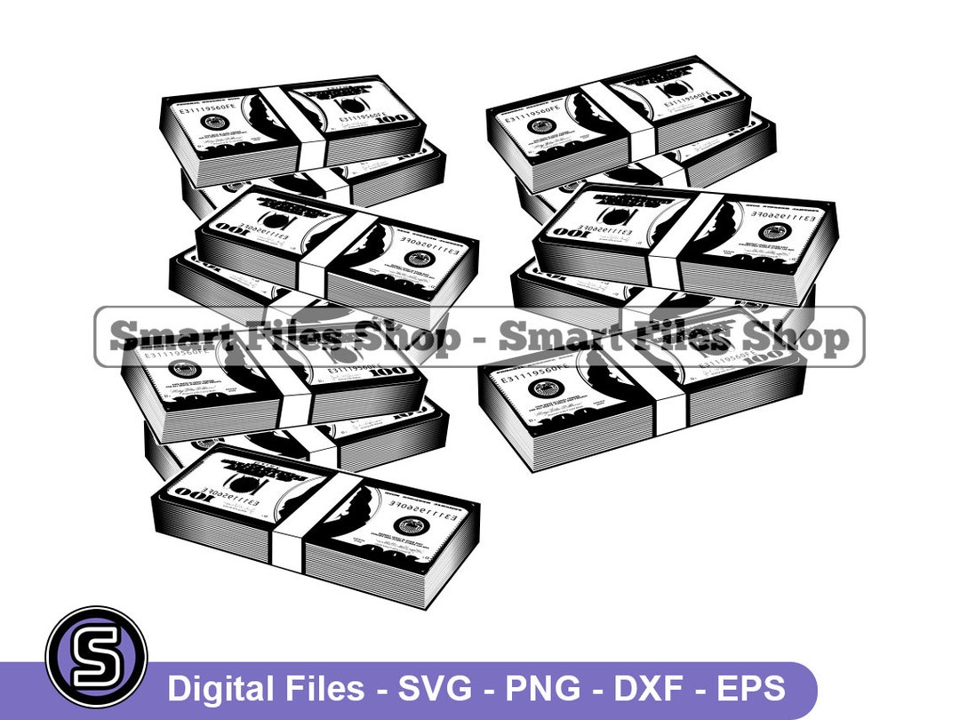 Stacks of Cash Svg Cash Svg Money Svg Dollar Svg Cash Dxf - Etsy