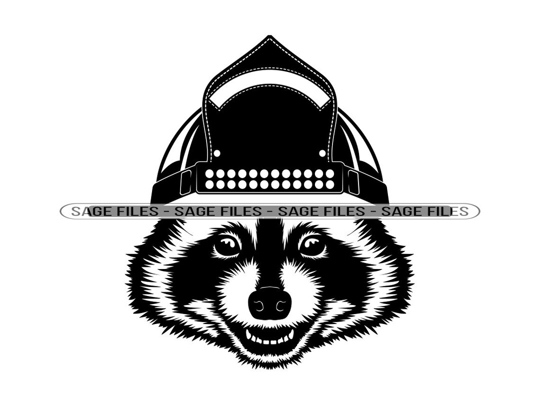 Raccoon Firefighter Mascot Svg, Raccoon Svg, Firefighter Svg, Fireman ...