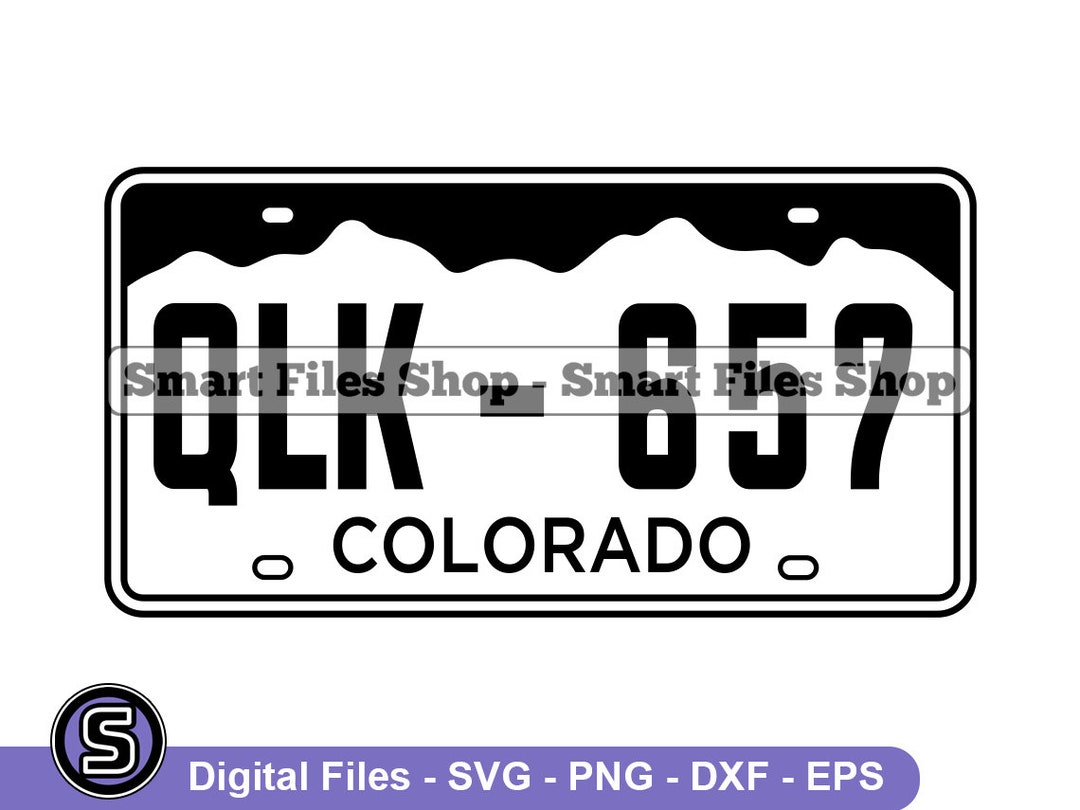 Colorado Licence Plate Svg, Colorado Svg, Driving Svg, Driver Svg ...