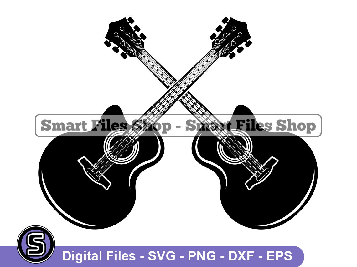 Guitar Logo Svg Guitar SVG Acoustic Guitar Svg Guitar Dxf | Etsy
