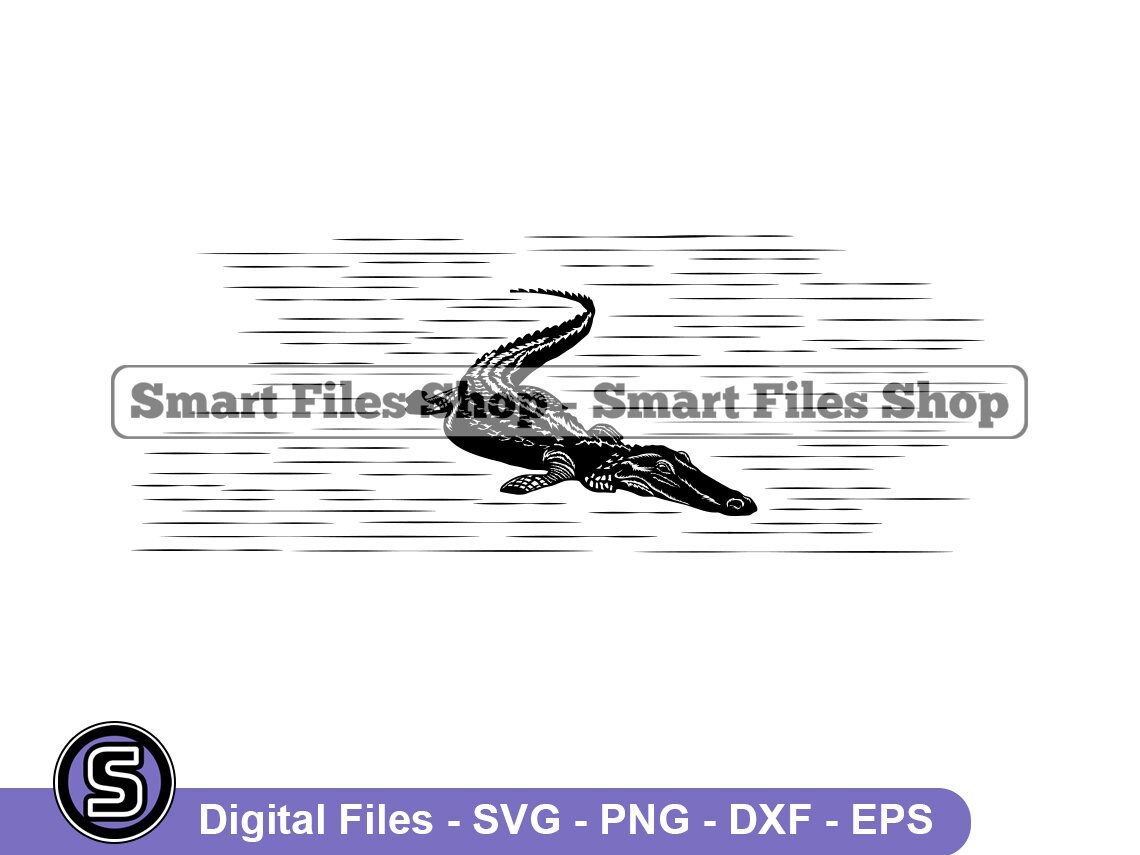 Submerged Alligator Svg Alligator Svg Crocodile Svg | Etsy