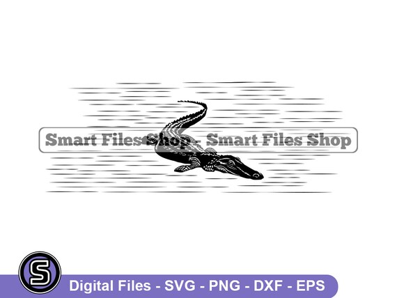 Submerged Alligator Svg Alligator Svg Crocodile Svg | Etsy