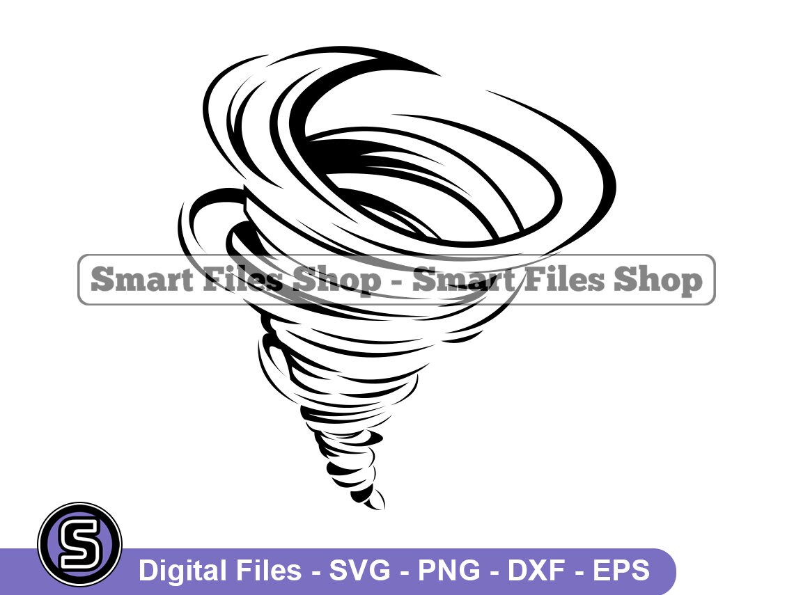 Tornado #2 Svg, Tornado Svg, Whirlwind Svg, Twister Svg, Tornado Dxf ...
