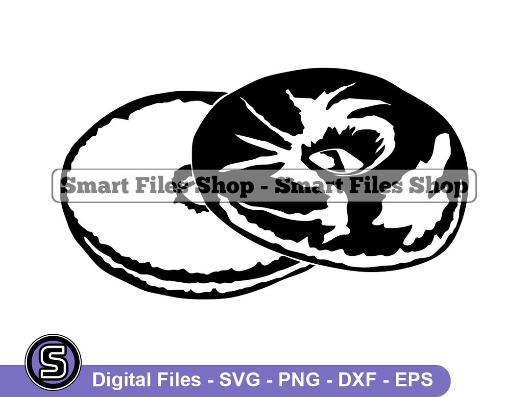 Toasted Bagel Svg, Toast Svg, Breakfast Svg, Bagel Dxf, Bagel Png ...