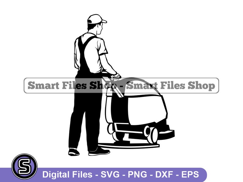 Floor Scrubber #3 Svg, Cleaning Svg, Cleaning Service Svg, Janitor Svg ...