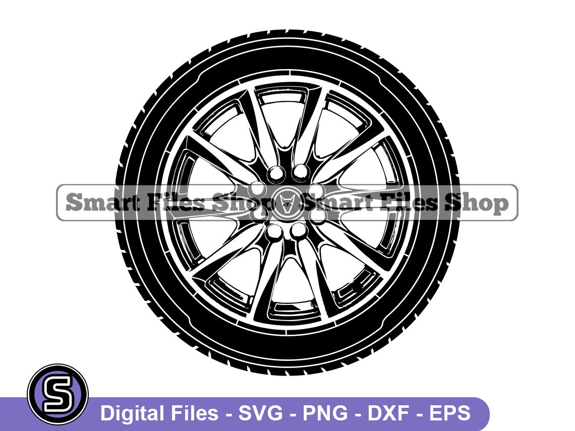 Car Rim #2 Svg, Car Tire Svg, Tire Shop Svg, Car Tire Svg, Auto Repair ...
