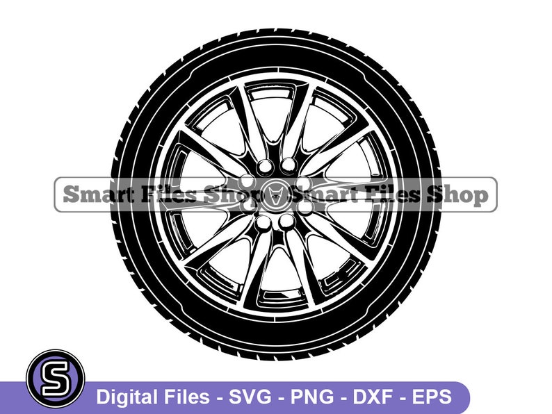 Car Rim #2 Svg, Car Tire Svg, Tire Shop Svg, Car Tire Svg, Auto Repair ...