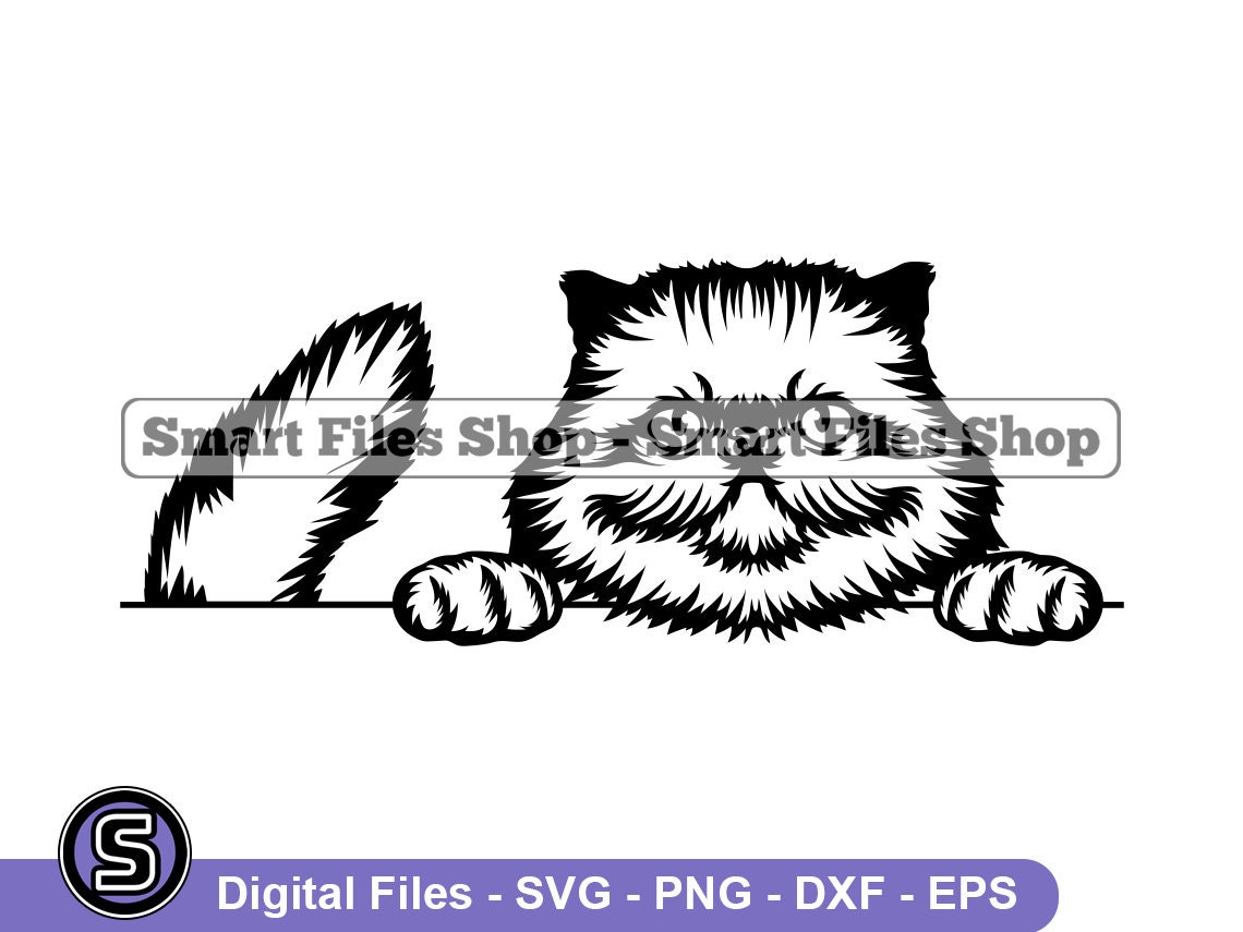 Peeking Himalayan Cat SVG Peeking Cat SVG Cat Svg Cat Dxf - Etsy