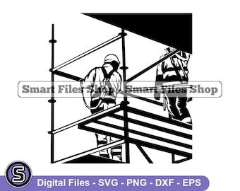 Scaffold Builder SVG Fileconstruction Workers Scaffolding Svg - Etsy