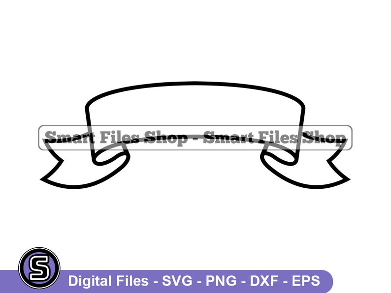 Banner Design Outline 2 SVG Banner Svg Decorative Svg - Etsy