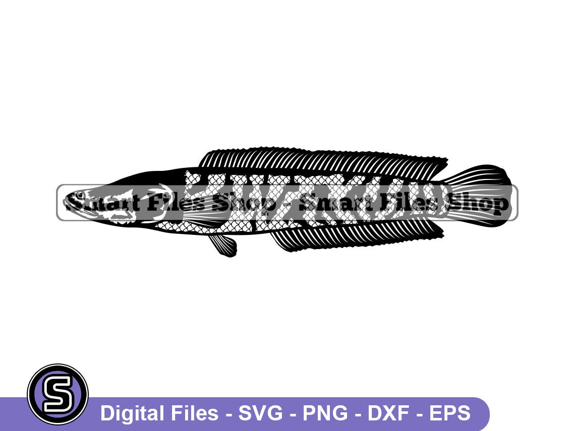 Northern Snakehead Svg Fish Svg Fishing Svg Fishing Dxf - Etsy