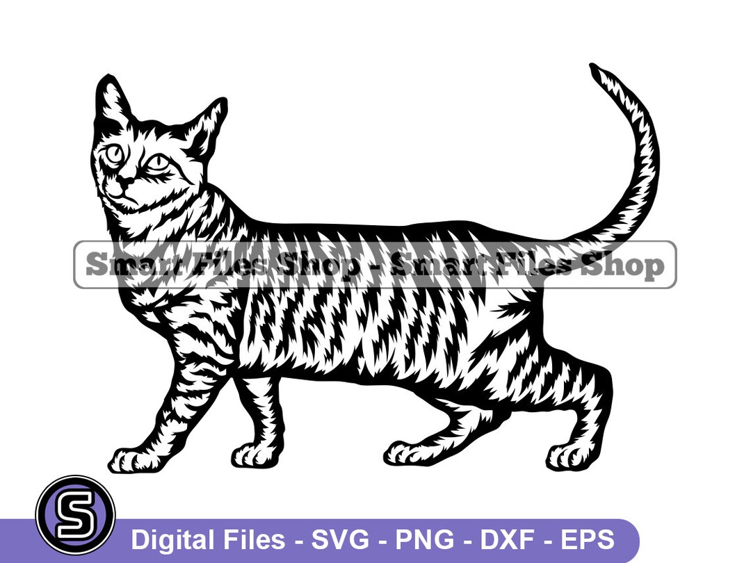 Toyger SVG, Toyger Cat Svg, Cat Svg, Pet Svg, Toyger Cat Dxf, Cat Png ...