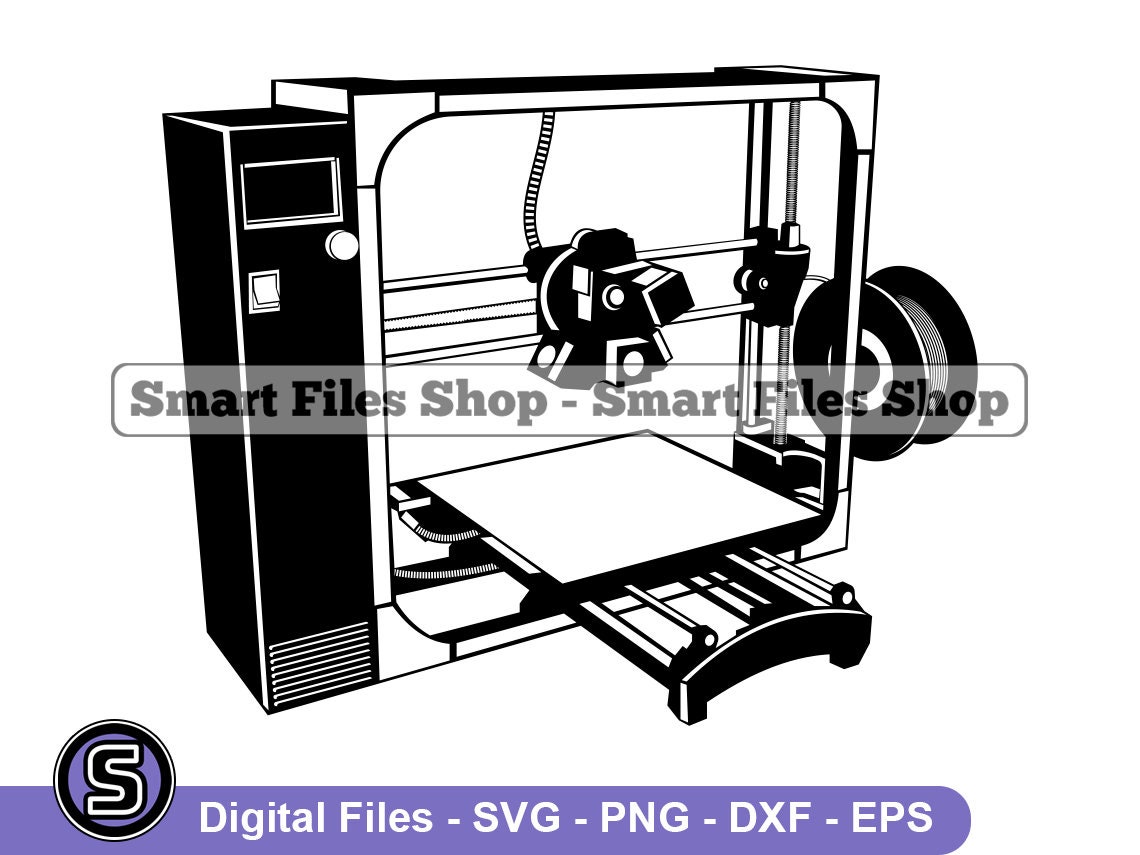 3D Printing Machine Svg, 3D Printing Svg, 3d Printing Dxf, 3d Printing ...