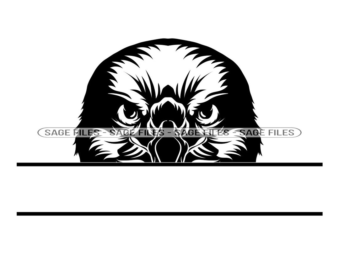 Peeking Hawk Svg, Hawk Svg, Peeking Animals Svg, Monogram Svg, Hawk Dxf ...