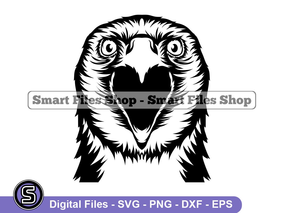 Screaming Bald Eagle SVG Bald Eagle Svg Bald Eagle Dxf Bald - Etsy