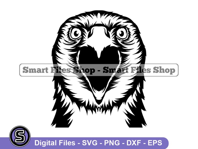 Screaming Bald Eagle SVG Bald Eagle Svg Bald Eagle Dxf Bald - Etsy