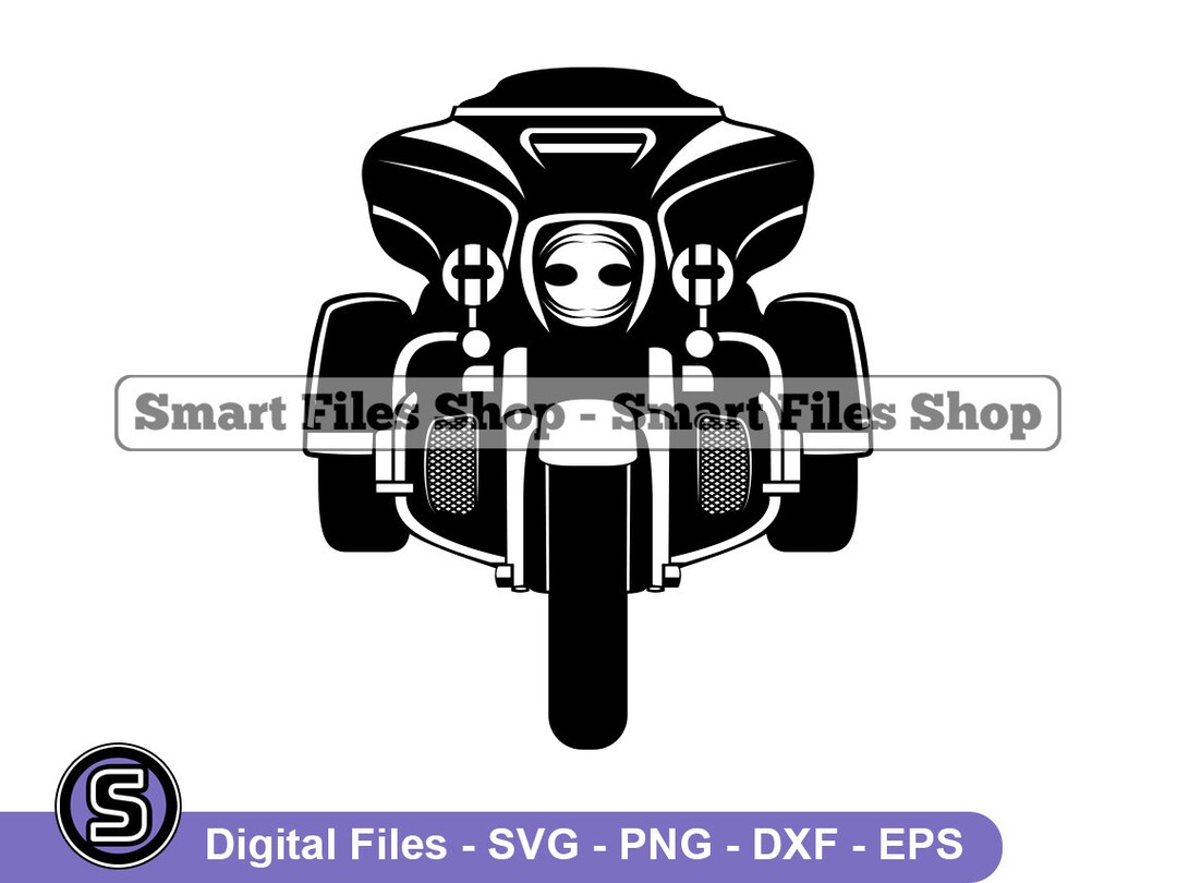Trike Motorcycle #2 Svg, Motorcycle Svg, Motorbike Svg, Motorcycle Dxf ...