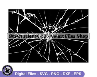 Smashed Screen Svg - Etsy