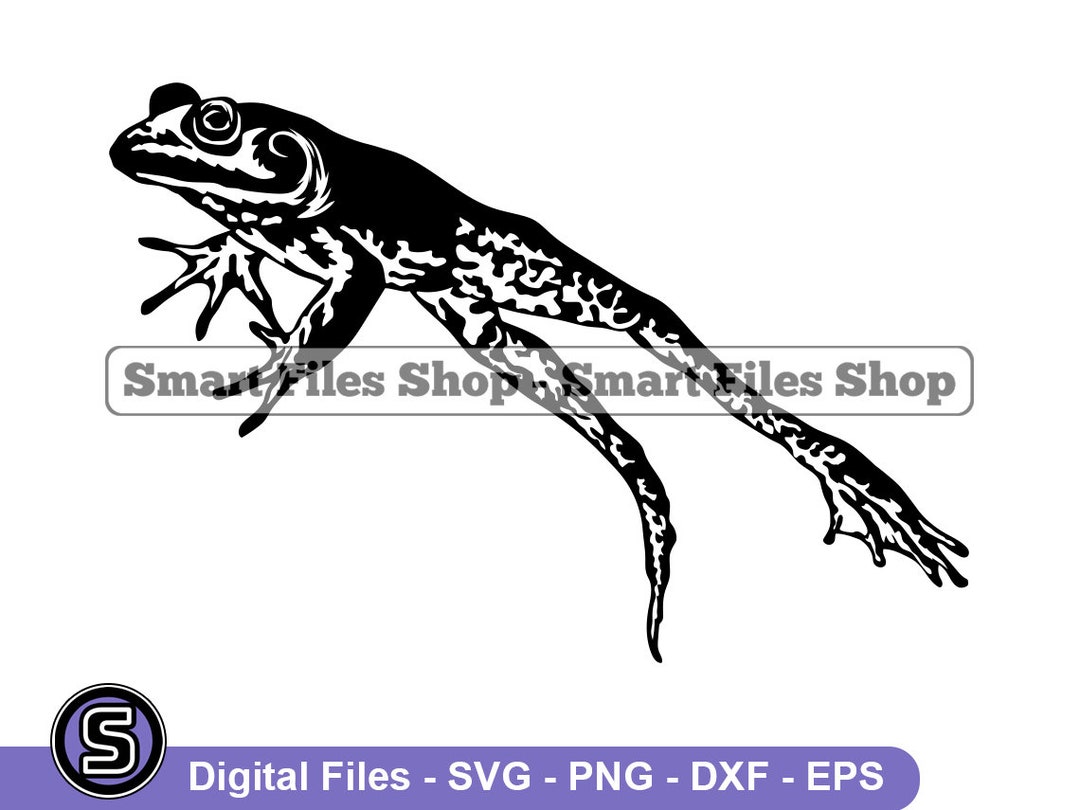 Leaping Frog SVG, Jumping Frog Svg, Frog Svg, Frog Dxf, Frog Png, Frog ...