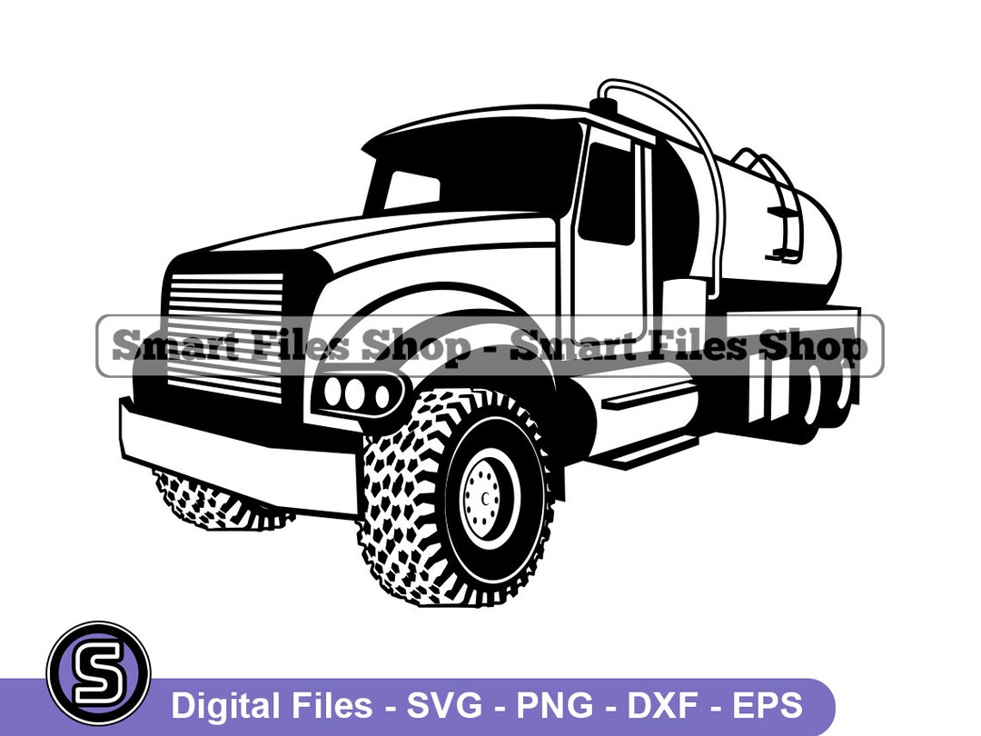 Septic Truck Svg, Septic Pumper Truck Svg, Pump Truck Svg, Waste ...