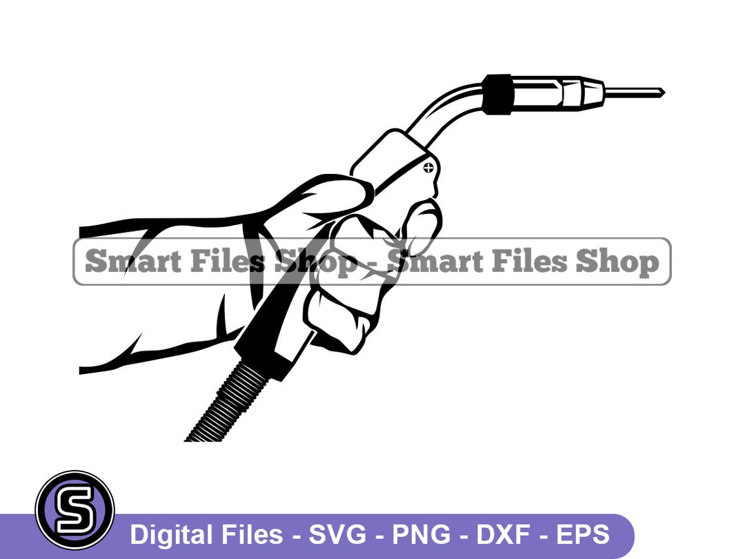 Welding Gun in Hand Svg, Welding Svg, Welder Svg, Welding Dxf, Welding ...