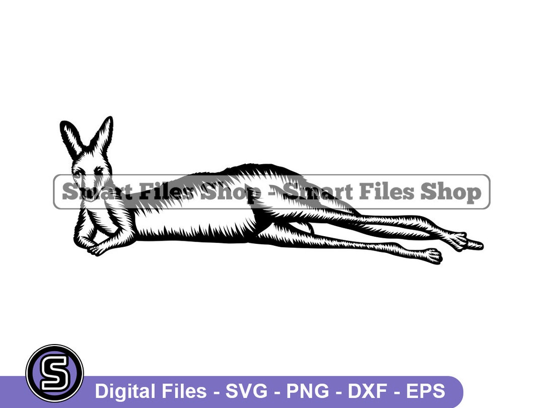 Lying Kangaroo Svg, Kangaroo Svg, Kangaroo Dxf, Kangaroo Png, Kangaroo ...