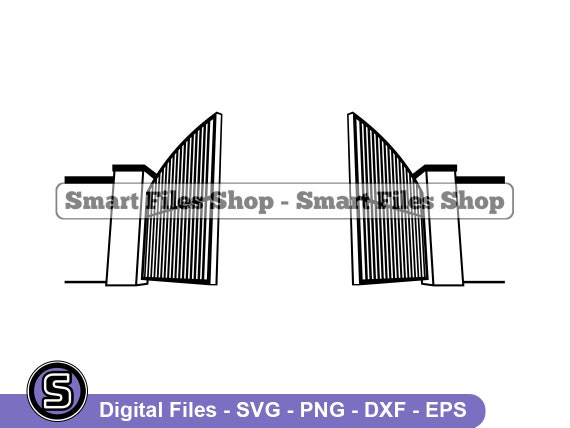 Open Gates Svg Gates Svg House Gates Svg Open Gates Dxf - Etsy UK