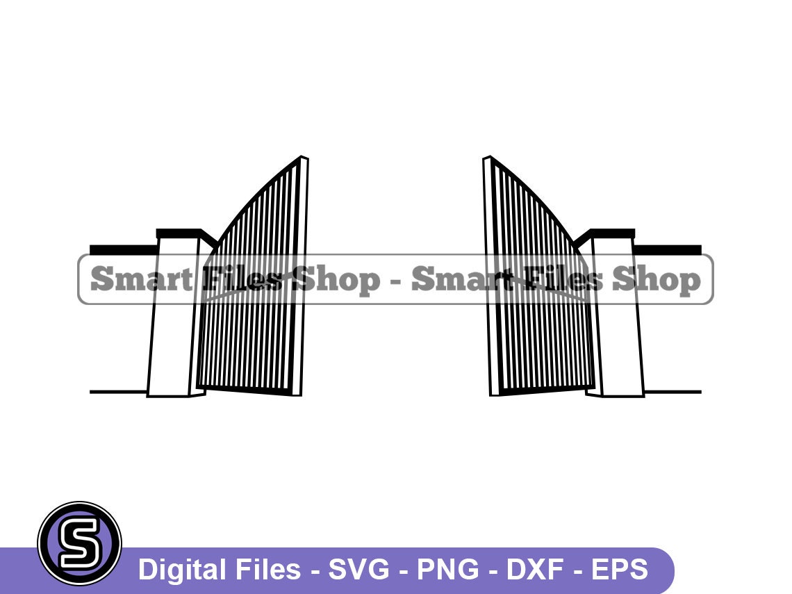 Open Gates Svg, Gates Svg, House Gates Svg, Open Gates Dxf, Open Gates ...