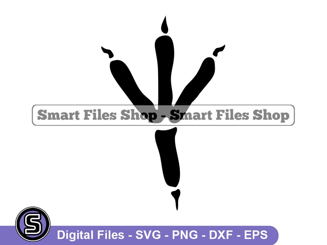 Crow Footprint SVG, Crow Svg, Footprint Svg, Footprint Dxf, Footprint ...