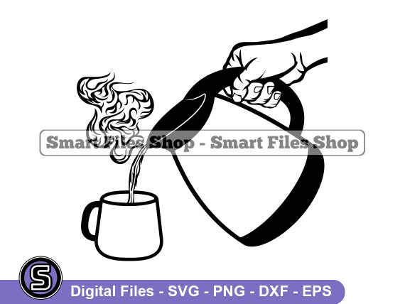 Hot Water SVG Boiling Water Svg Coffee Svg Tea Svg Hot | Etsy